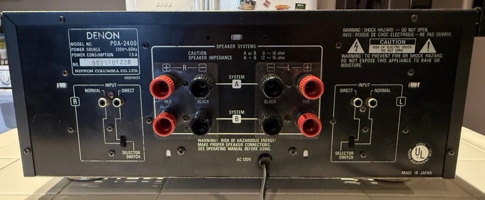 DENON POA-2400 STEREO AMPLIFIER. Very Good Condition. Made In japan | eBay