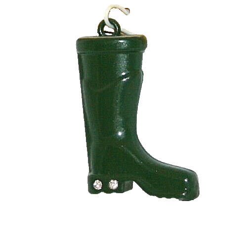 Rain Boot Charm w/ Bling Green Rubbers Wellies Pendant Bracelet ...