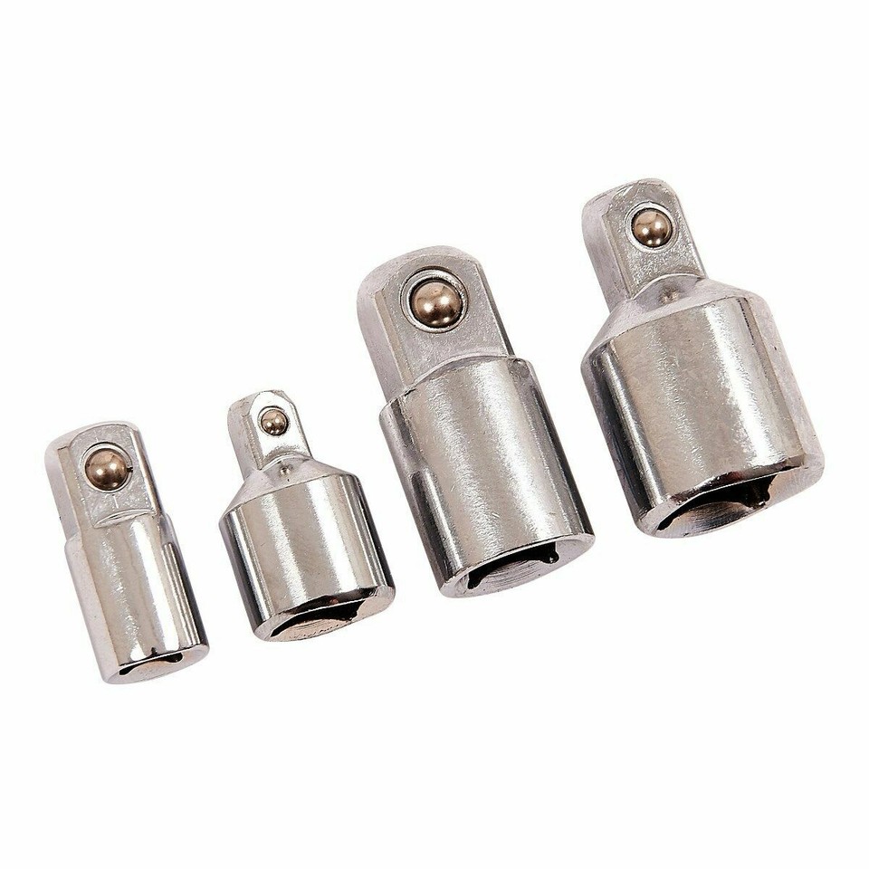 4pc SOCKET CONVERTER SET TOOL QUALITY RATCHET REDUCER 1/2" 3/8" 1/4 ...