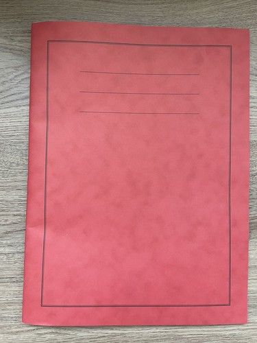 School Exercise Book Red Cover A4+ Plain Paper Art Book | eBay UK