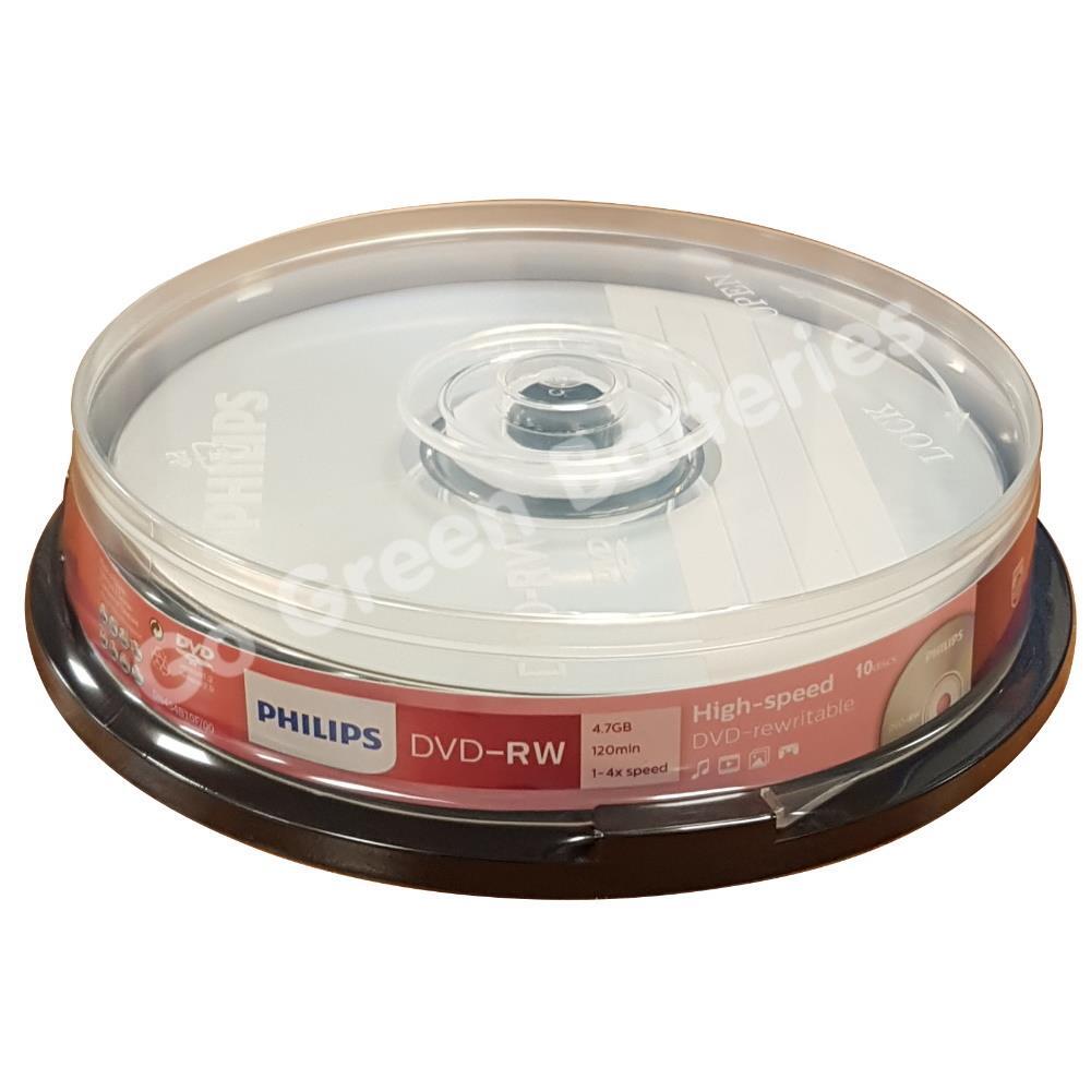 Philips DVD-R DVD-RW Blank Recordable Rewritable Discs 4.7GB 5/10/25/50 ...
