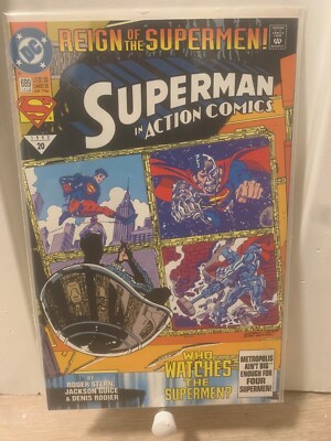 Action Comics #689 VF/NM 1993 DC Comics Superman 1st Black Costume ...