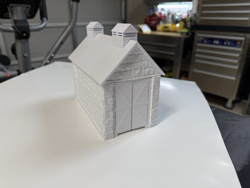 On30 Stone Engine House Assembled Prototype with working doors | eBay