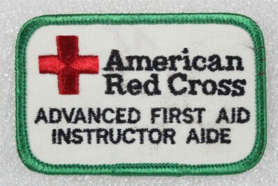 Red Cross: Advanced First Aid Instructor Aide patch, 3" embroidered ...
