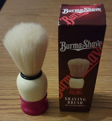 **New In Box** Burma-Shave Shaving Brush - 100% Natural Bristle | eBay