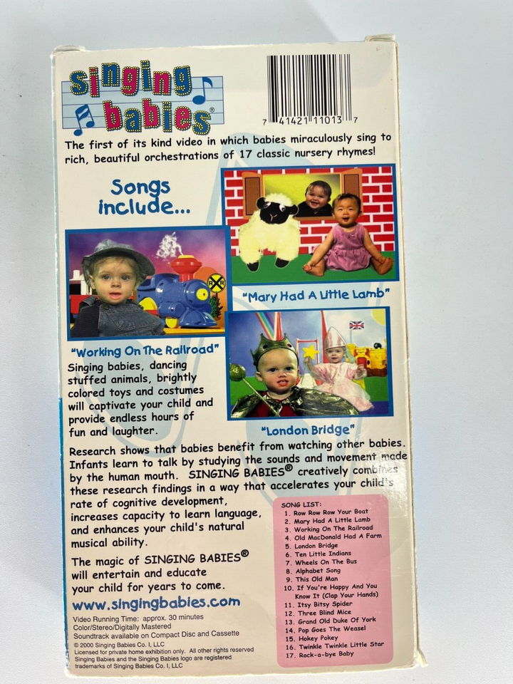 Singing Babies VHS - Nursery Rhyme Time Sing-a-long 741421110137 | eBay