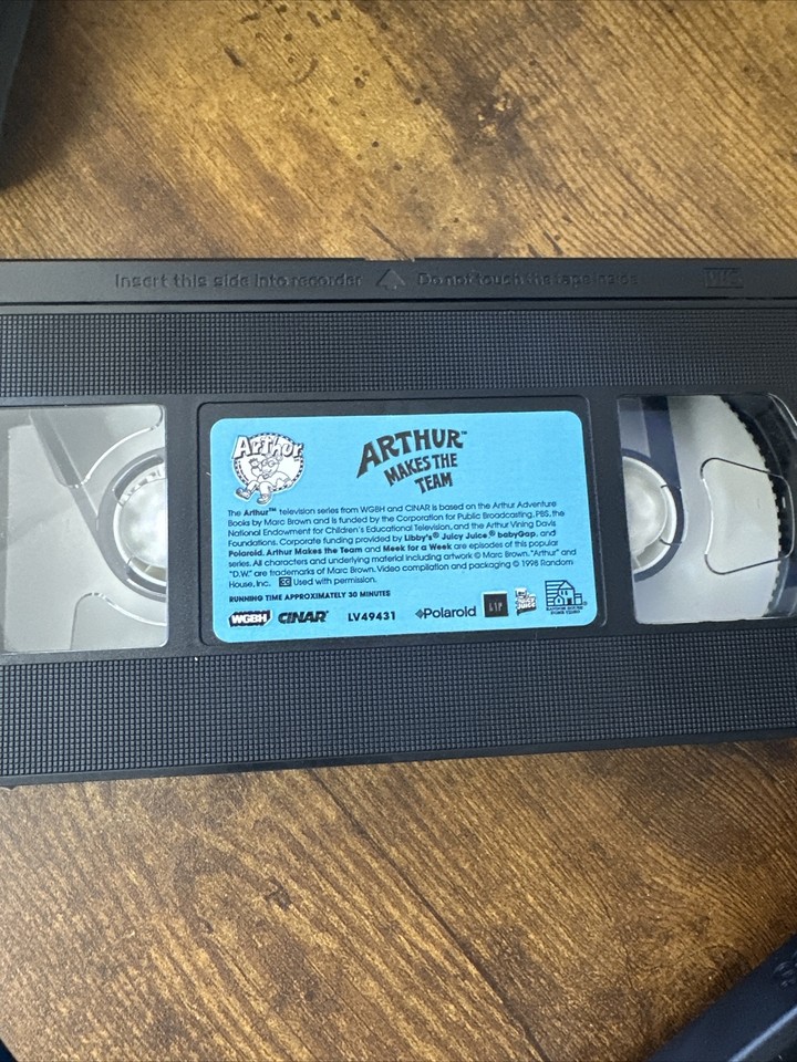 PBS Kids Arthur Makes The Team Plus Meek For A Week VHS 1998 | eBay
