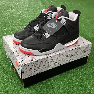 Nike Air Jordan 4 Retro IV Bred Reimagined Mens 10 FV5029-006 NEW IN ...