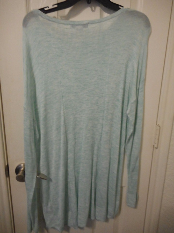 Liz Claiborne Long Sleeve Sweater Cockatoo Green Size X-LARGE NEW $45 ...