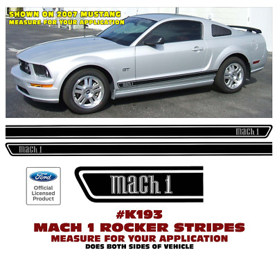 K193 FORD MUSTANG - MACH 1 LOWER ROCKER - SIDE STRIPE DECAL KIT ...