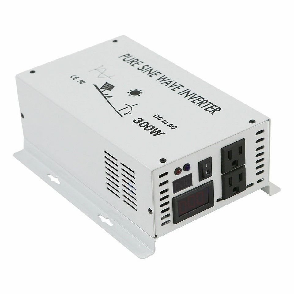 300W Pure Sine Wave Solar Inverter 36V/48V DC to 120V/240V AC Car Power ...