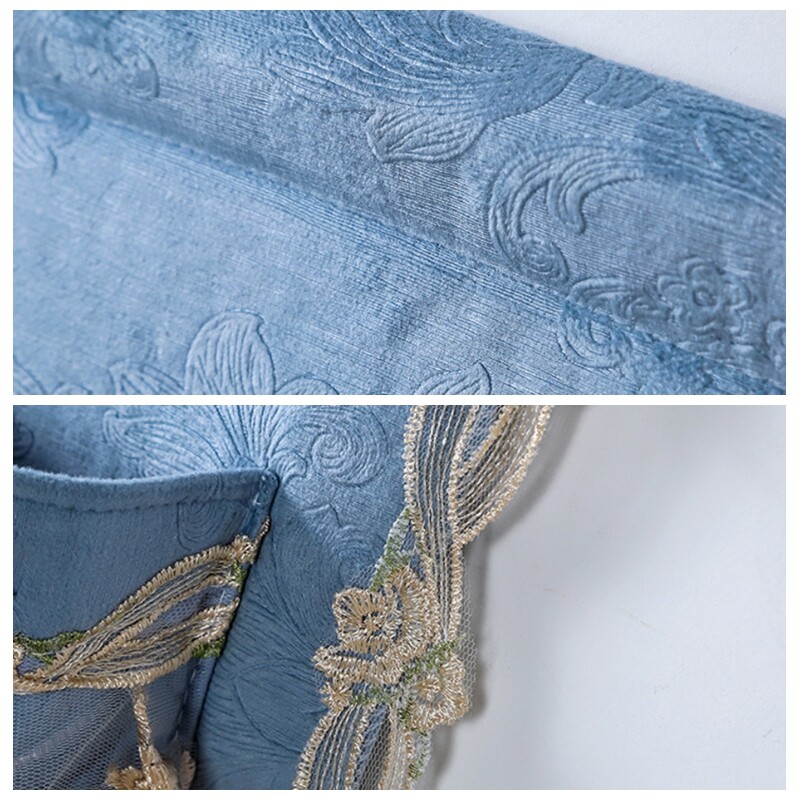 1X Lace Floral Fabric Hanging Storage Bag Sundries Door Wall Dormitory ...