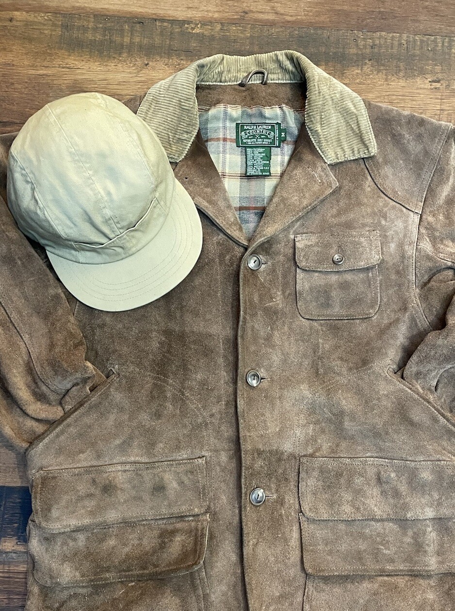 Vintage Polo Country Ralph Lauren suede leather coat … - Gem