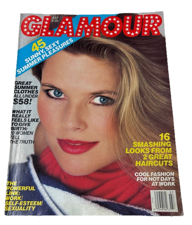 VTG Glamour Magazine: July 1986 - Christie Brinkley Cover No Label ...
