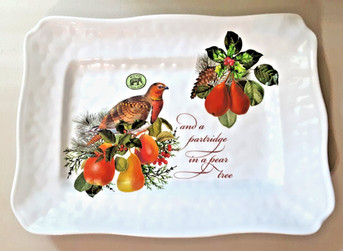 Large Melamine Platter by Michel Design Works "and a partridge in a ...
