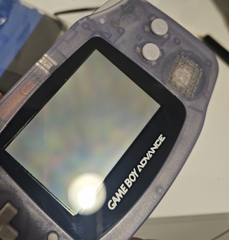 Gameboy Advance Clear Glacier Console System W/ One Game New Screen ...