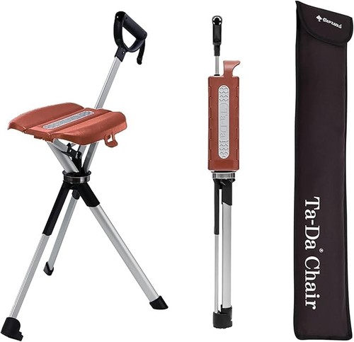 Ta-Da Chair Series 2 Portable Walking Stick Cane/Seat Foldable Chair 34 ...