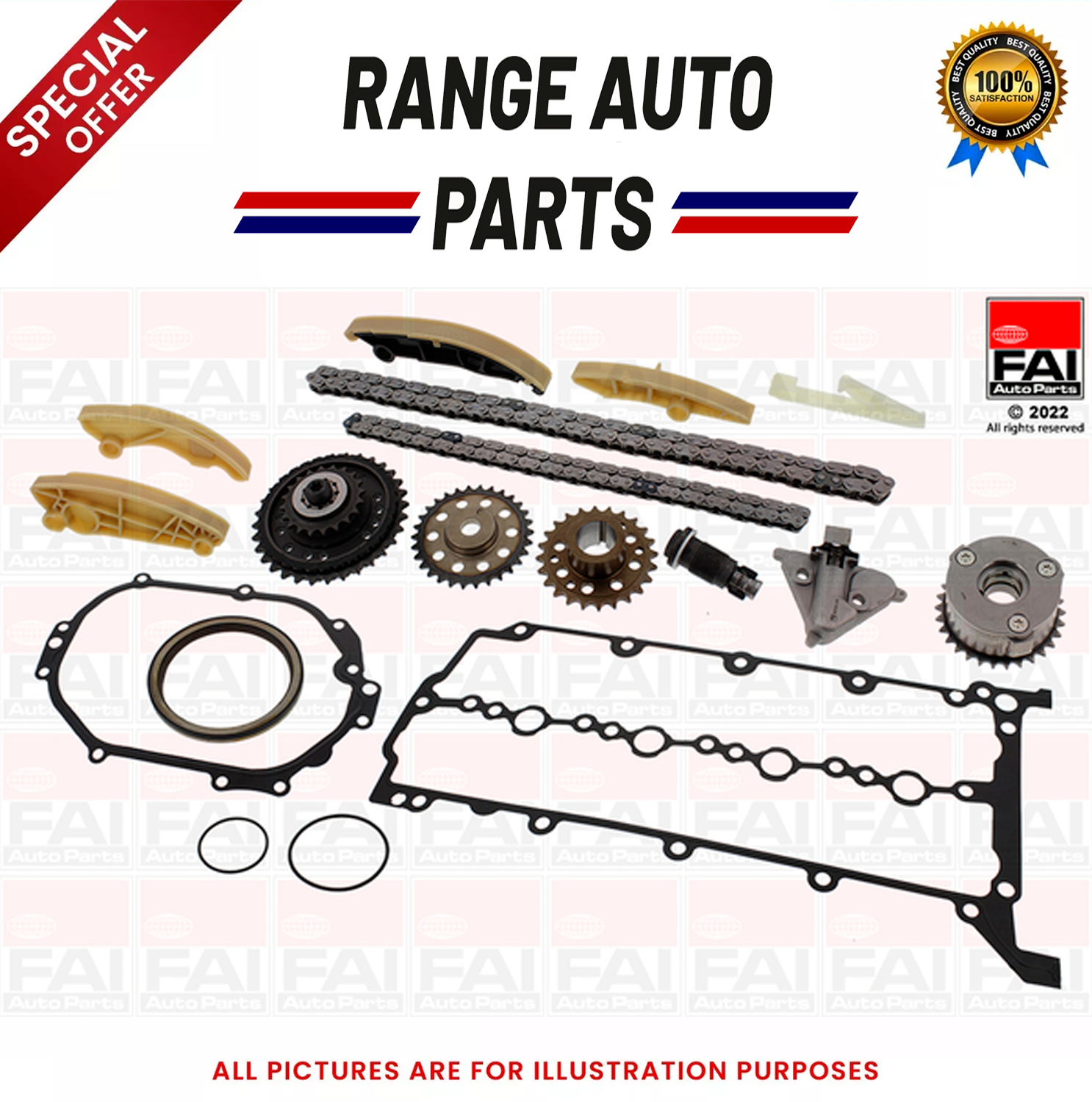 FAI TCK357VVT Full Timing Chain Kit Jaguar Land Rover Ingenium 2.0 ...