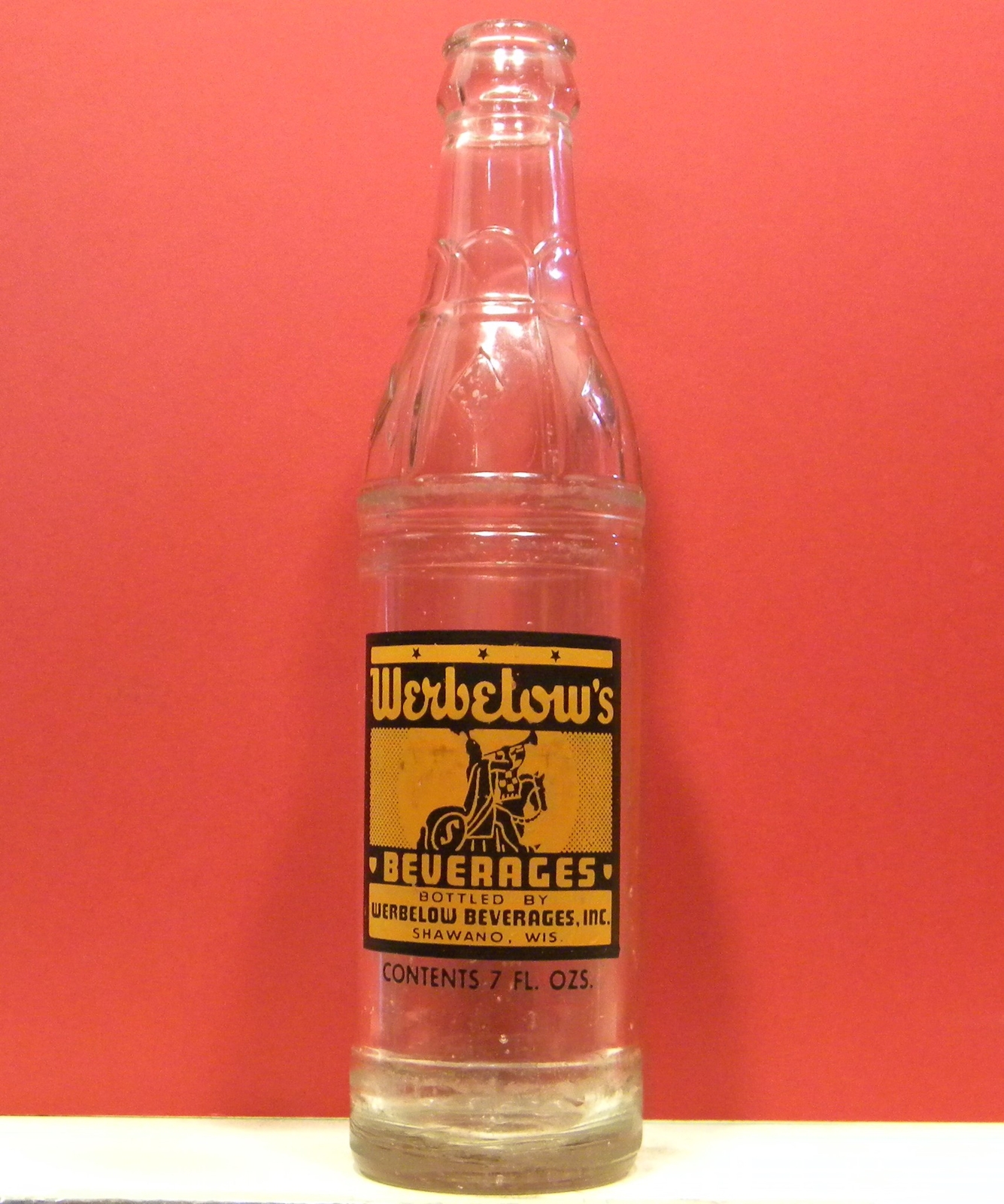 Werbelow's 7 oz ACL Soda Pop Bottle Werbelow Beverages Shawano ...