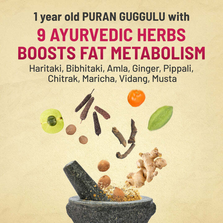 GYNOVEDA MEDOHAR GUGGULU AYURVEDIC FAT BURNER TABS.HERBS TO LOSE INCHES ...