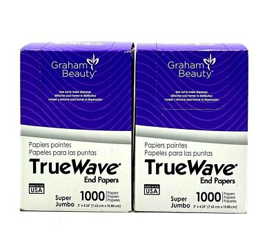 Graham Beauty True Wave End Papers Super Jumbo 1000ct 3"x4.25" – 2 Pack ...