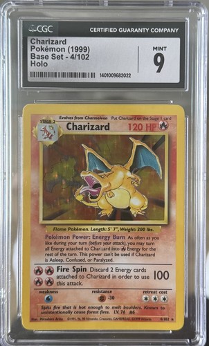 1999 Pokemon Base Set Charizard Holo 4/102 Cgc 9 | eBay