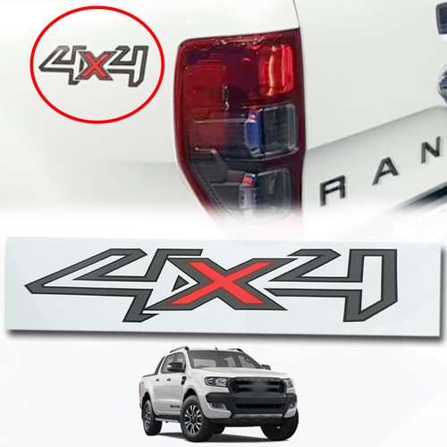 Fit Ford Ranger T6 Wildtrak 2012-2017 Pair 4X4 Grey-RED Sticker Decals ...
