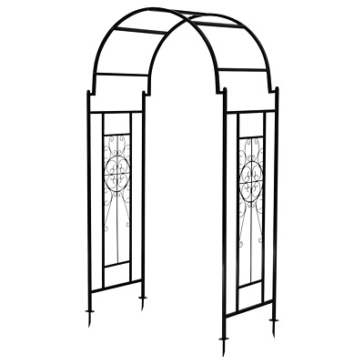 Woodside Metal Garden Arch, Traditional Decorative Archway for Paths ...