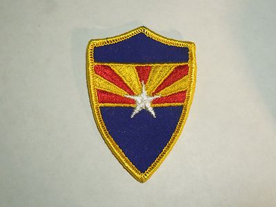 Vintage Old Arizona State Flag Shield Shape Patch - White Star with ...