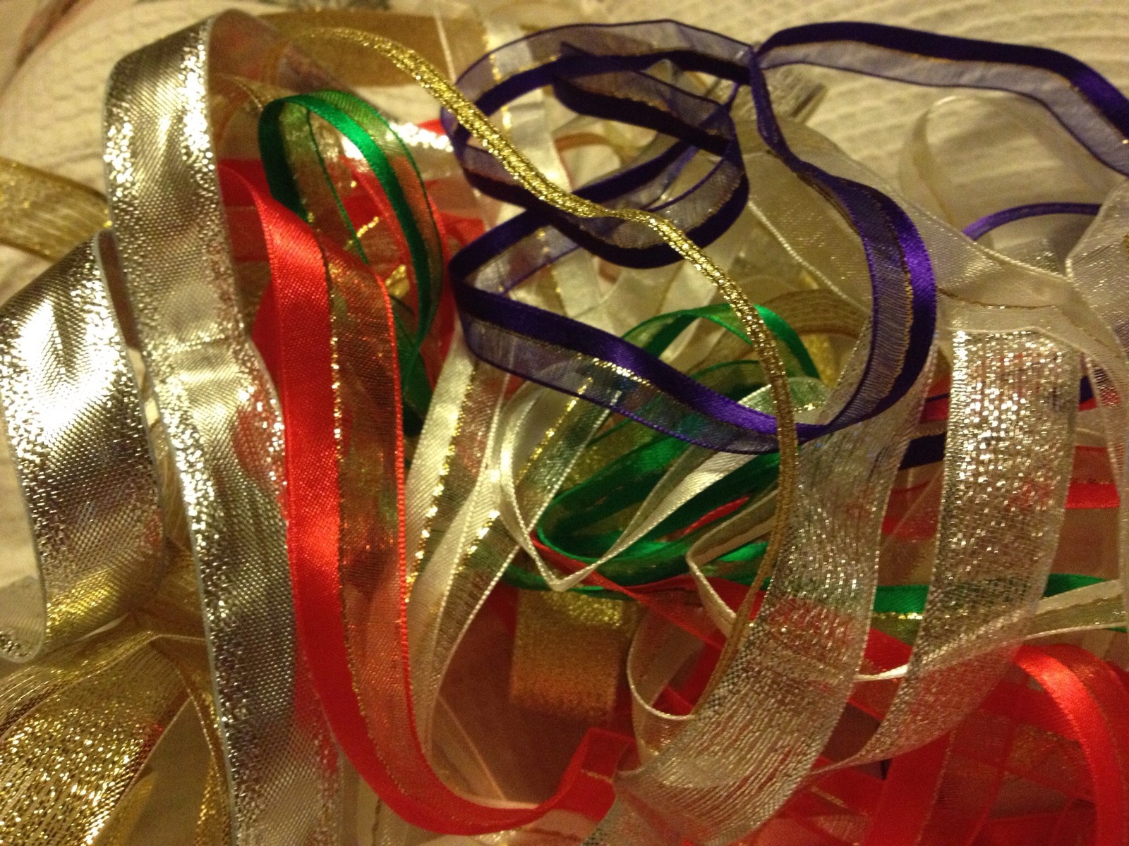 SPARKLY CHRISTMAS RIBBON BUNDLES 10 x 1M PACK GIFT WRAPPING, WREATHS ...