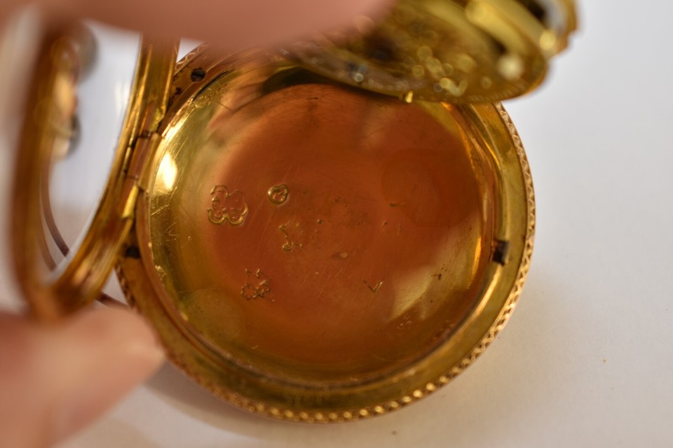 Late 1700's Adamson et Millenet Paris 18k Gold Enameled Fusee pocket ...