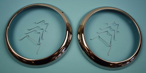 1947 -1953 CHEVY GMC HEADLIGHT BEZELS PAIR STAINLESS STEEL BEZEL RING ...