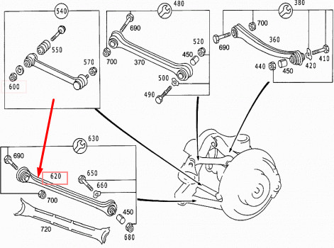 MERCEDES-BENZ C-CLASS W203 REAR SIDE CONTROL ARM A2103503806 | eBay ...