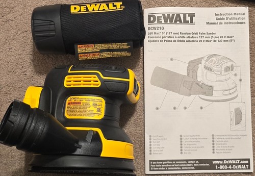 DeWalt DCW210B 20V MAX XR 5" Cordless Random Orbital Sander (Tool Only ...