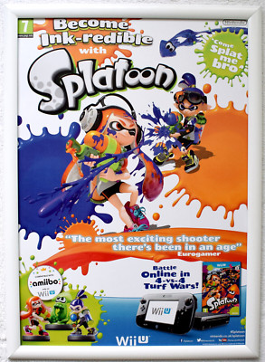 Splatoon RARE Wii U 42cm x 59cm Promotional Poster | eBay