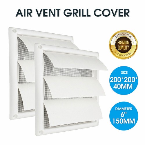6'' Exhaust Fan 200mm Gravity External Shutter Wall Air Vent Grille ...