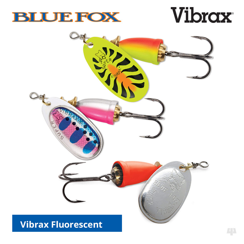 Blue Fox Vibrax Original Fluorescent Spinners - Trout Salmon Perch ...