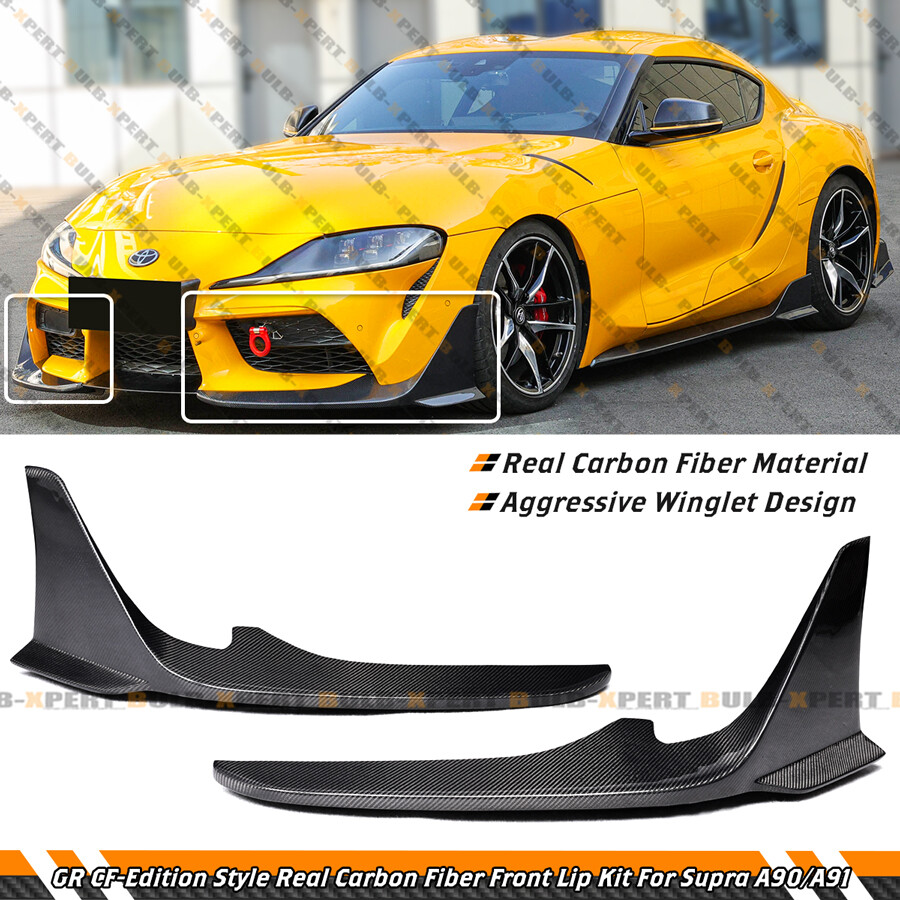 For 20-26 Toyota GR Supra A90 CF Edition Carbon Fiber Front Bumper Lip ...