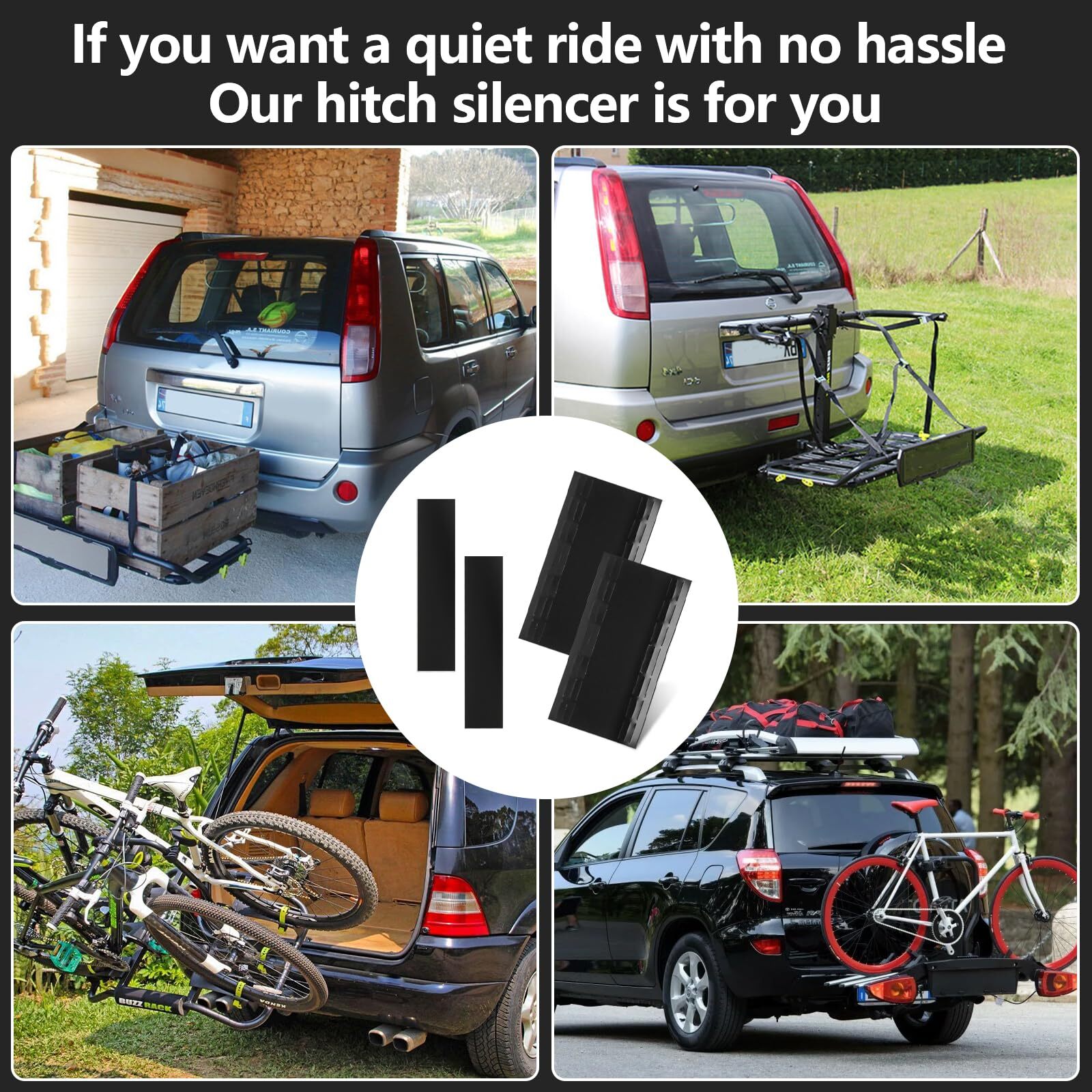 Trailer Hitch Antirattle Hitch Silencer For 2" Hitches Eliminates Hitch ...