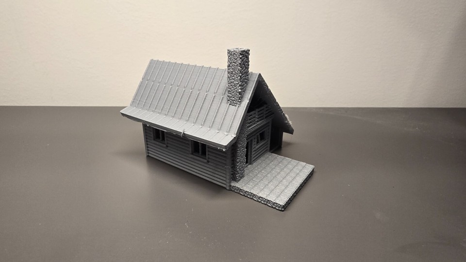 N scale Log Cabin House 1:160 Building | eBay