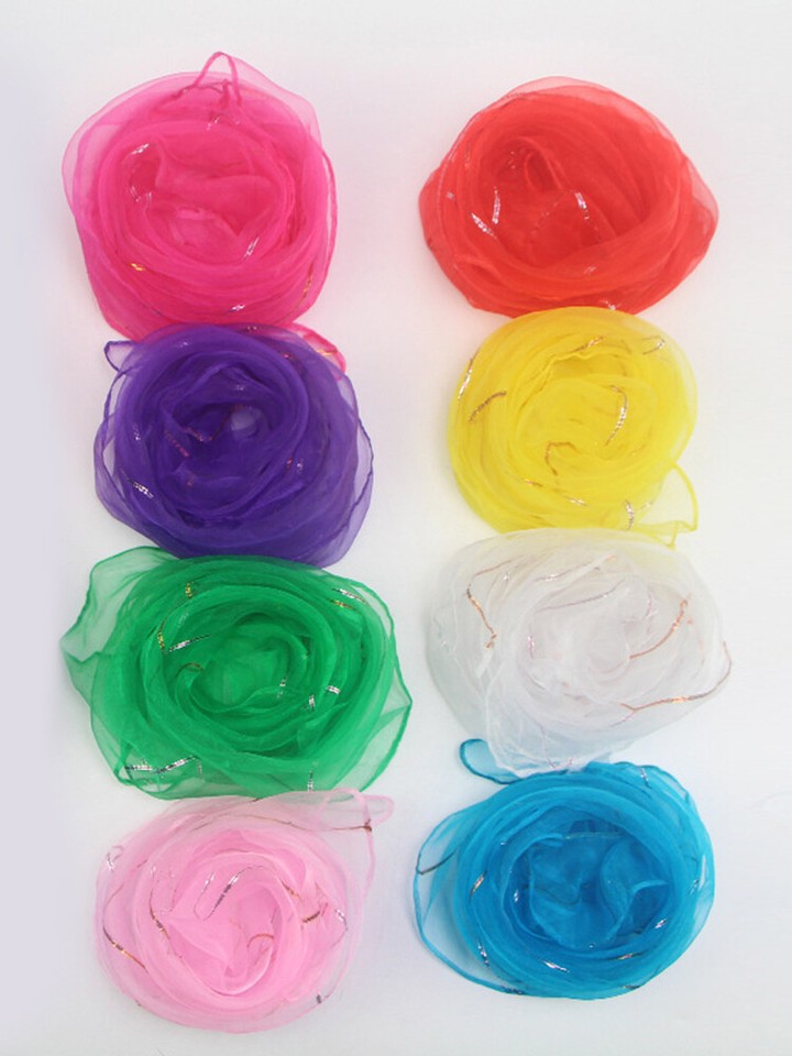 Square Juggling Dance Gauze Chiffon Scarves For Halloween Costume Party ...