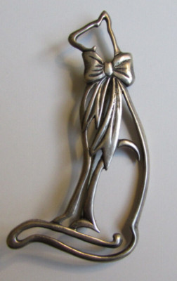 Vintage Coble Corey Sterling Silver Signed Cat Brooch Pin - Free Ship ...