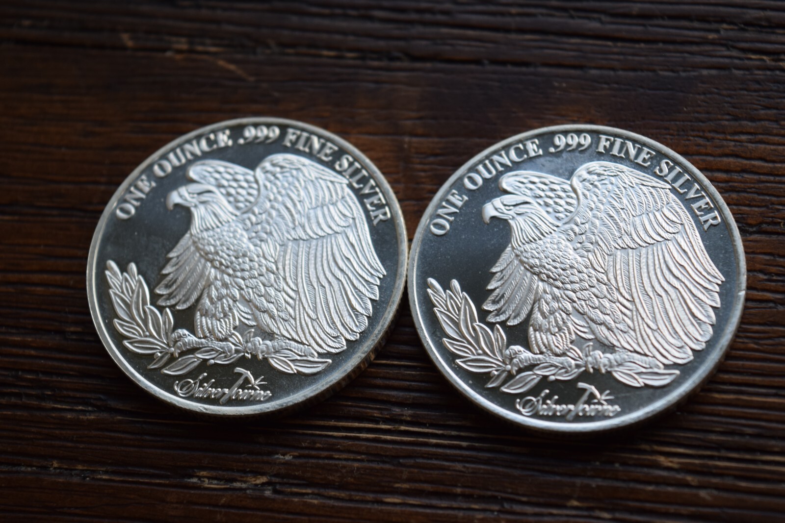 (2) SilverTowne One Ounce .999 Fine Silver Rounds | eBay