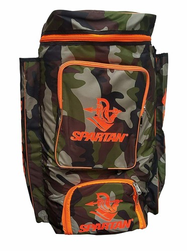 Spartan Ms Dhoni Cricket Kit Camouflage Backpack- Orange Print | eBay