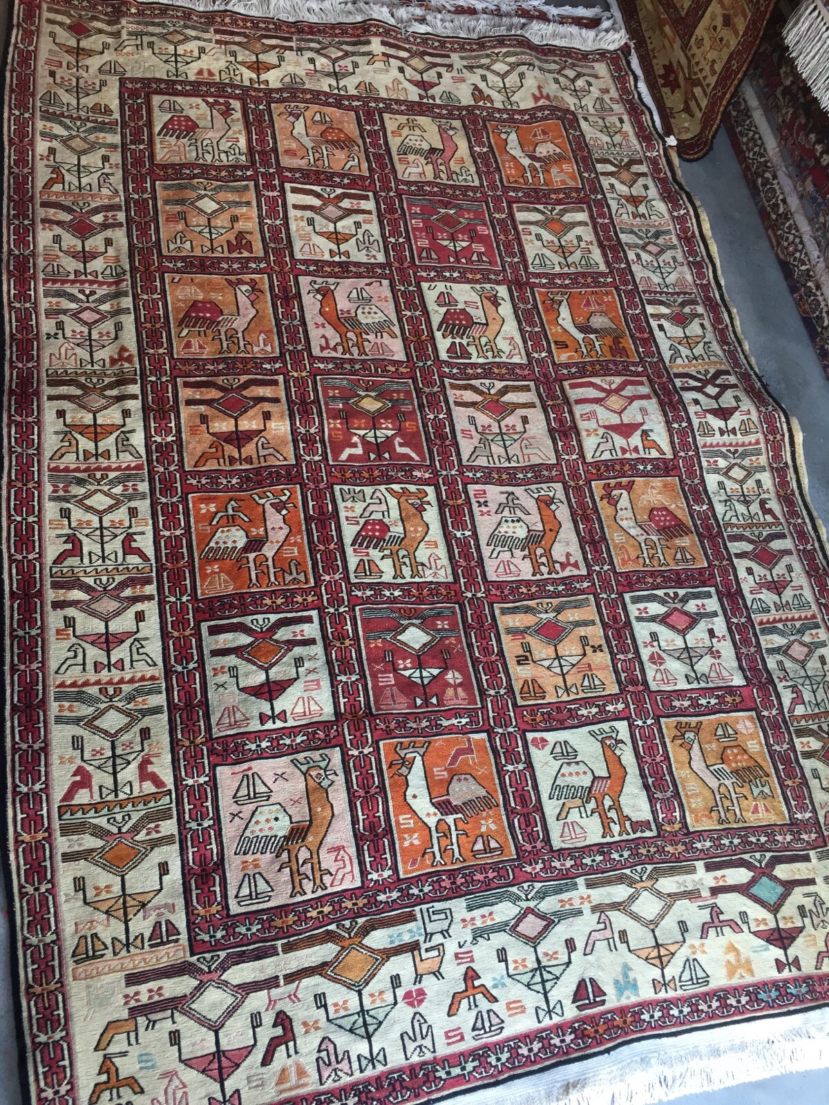 4x6 FT Handmade Turkish Kilim Soumak Flat Weave Needlepoint Rug Silk ...