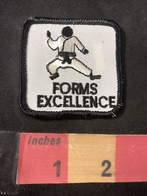 2” X 2” Martial Arts FORMS EXCELLENCE Patch Karate Judo Taekwondo Etc ...