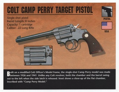 Colt Camp Perry Target Pistol Atlas Classic Firearms Card | eBay