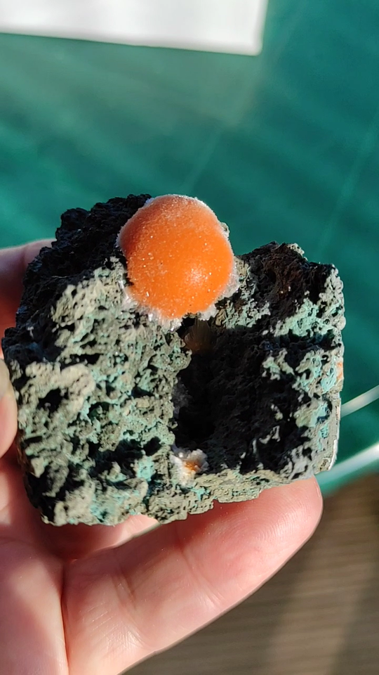 Stunning Orange Thomsonite kidney-shaped ball from India!!! | eBay
