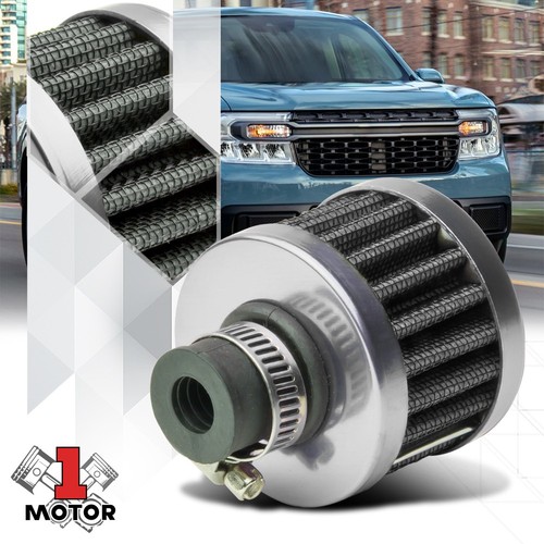 White 9mm Engine/Oil Catch Tank Crankcase Vent Cone Air Intake Filter ...