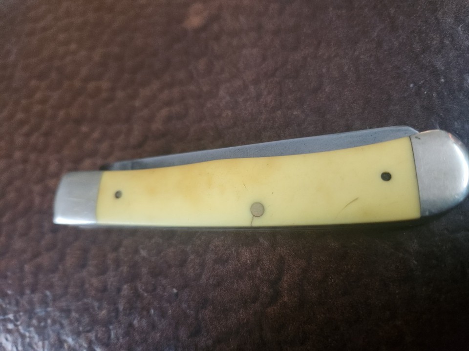Vintage CASE XX 3254 Yellow 2-blade Trapper Yellow Handle Bradford Pa ...